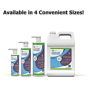 Aquascape CLEAN Water Treatment for Fountains, Waterfalls, Container Water Gardens and Other Features with Standing Water, Promotes Clean and Clear Water Conditions, 8 ounce / 236-ml | 96077