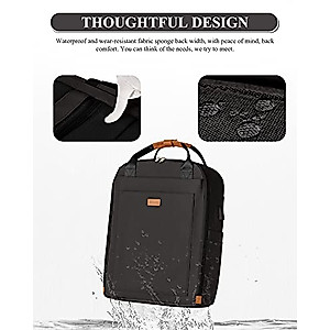 UPPACK Travel Backpack for Women Men Carry on Backpack for Airplanes Large Hiking Back Pack Black Personal Item Backpack Suitcase Overnight Backpack Laptop Backpack 15.6 Inch