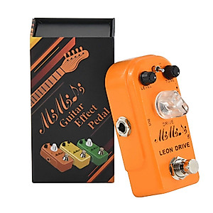 MIMIDI Overdrive Pedal, Mini Leon Drive Guitar Effect Pedal with True Bypass (M16 Orange)