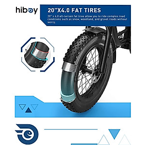 Hiboy Electric Bike x2(Black x1, White x1), 500W Motor (9600W Peak), 720WH Removable Battery, 25MPH Top Speed, 20"x4.0" Fat Tire E-Bike