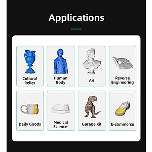 Creality 3D Scanner, Portable 3D Scanner, 3D Modeling 0.05mm Precision 10FPS Scanning Speed for 3D Printing Support Windows MAC OS System (CR-Scan Lizard Premium)
