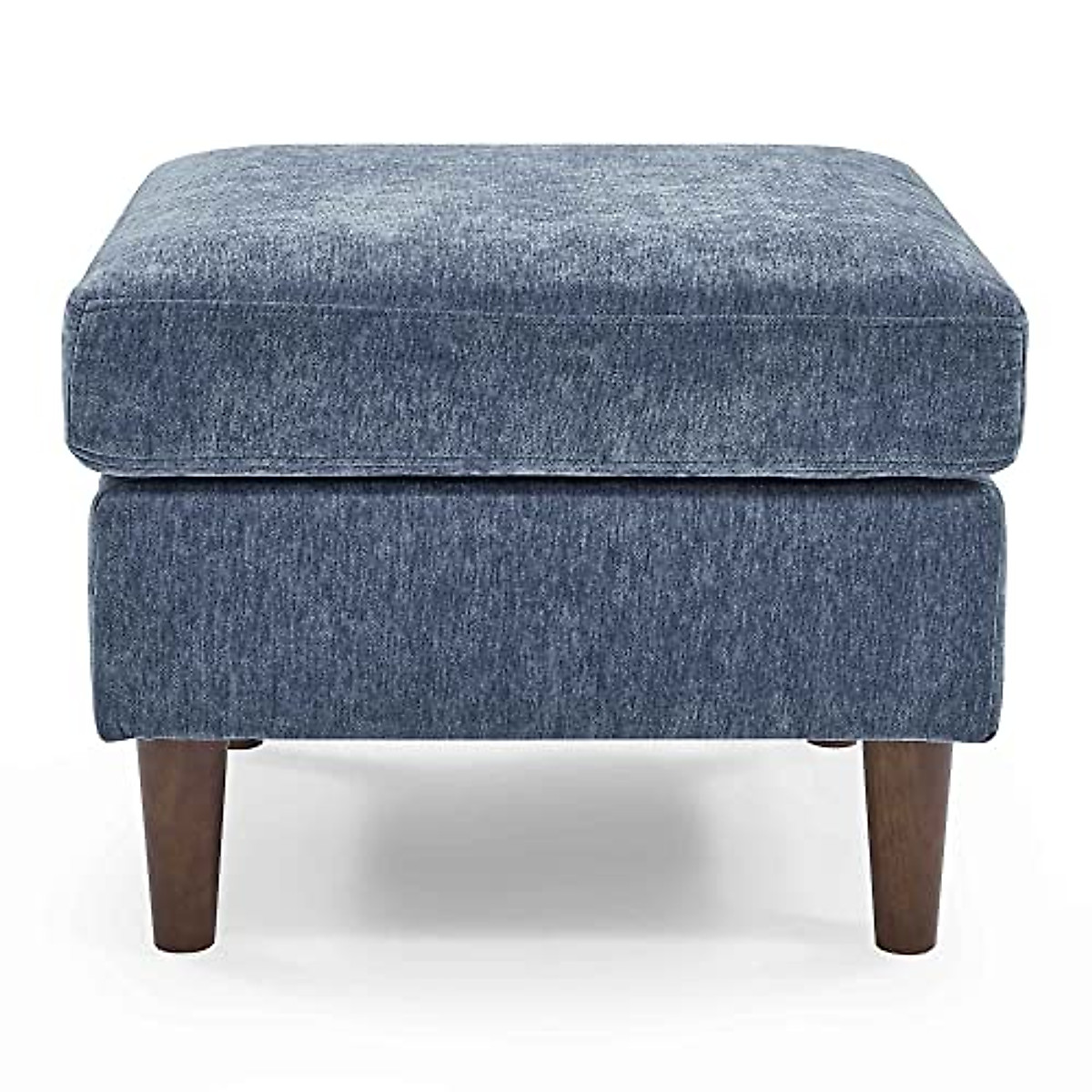 ATY Convertible Sectional Sofa with Removable Ottoman and Cushions, 3 Seats L-Shape Chenille Couch w/Pocket & Rubber Wood Legs, Perfect for Livingroom, Aapartment, Small Space, 80", Navy