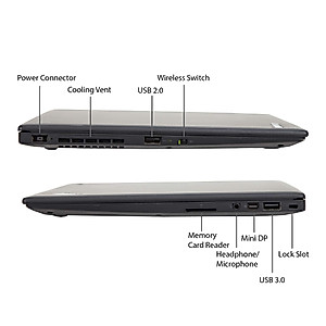 Lenovo ThinkPad X1 Carbon 14-inch FHD, Core i5-6300U 2.4GHz, 8GB RAM, 256GB SSD, Windows 10 Pro 64Bit, CAM, (Renewed)