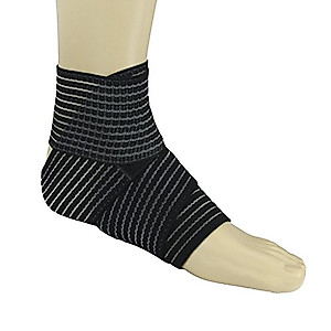 BXT Elastic Breathable Wrap Ankle Support Brace Compression Knee Elbow Wrist Ankle Hand Support Wrap Sports Bandage Strap with Hook & Loop Fastener Straps(A PIECE)