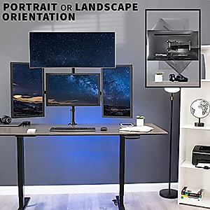 VIVO Quad Monitor Adjustable Heavy Duty Mount, Articulating Stand for 4 LCD Screens up to 24 inches STAND-V004Y
