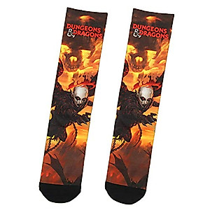 Dungeons And Dragons D&D Baldur's Gate Descent Into Avernus Zariel Sublimation Crew Socks