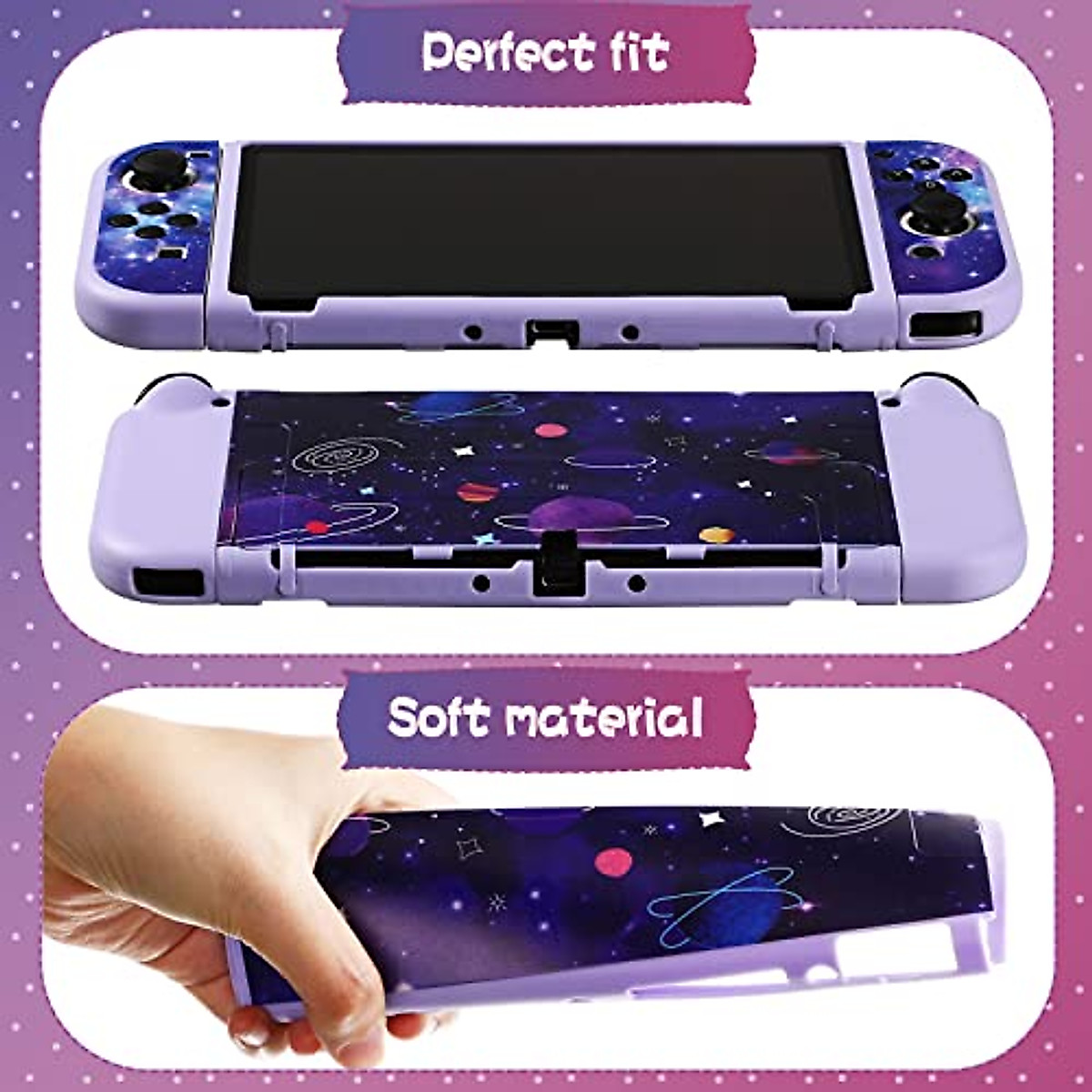 Weewooday Carrying Case Compatible with Nintendo Switch OLED, Hard Shell Protective Cover Travel Bag with 12 Game Card Slots Compatible with Switch Console and Accessories