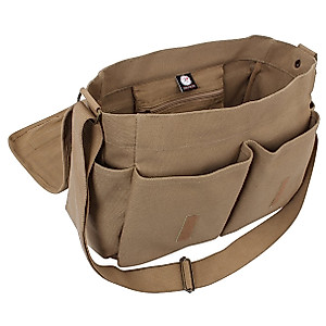 Rothco Classic Canvas Messenger Bag – Crossbody Shoulder Bag with Heavy-Duty Cotton Canvas Material – Multiple Pockets for Ultimate Storage