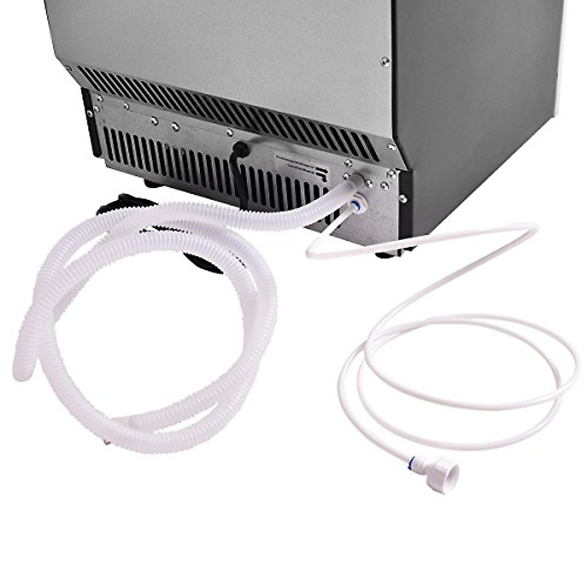 USzon Built-in Stainless Steel Commercial Ice Maker Portable Ice Machine Restaurant (Silver)