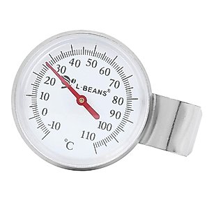 Dial Thermometer, Instant Read Multi-Purpose Thermometer with Clip for Milk, Beverage, Steaming, Coffee((Short Type))