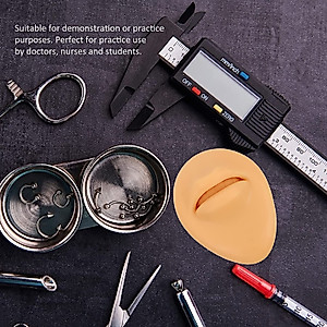 Soft Silicone Nose Model Body Part Displays for Practicing Piercing Suture Acupuncture Rubber Flexible Model for Jewelry Display Teaching Instructions (Mouth)