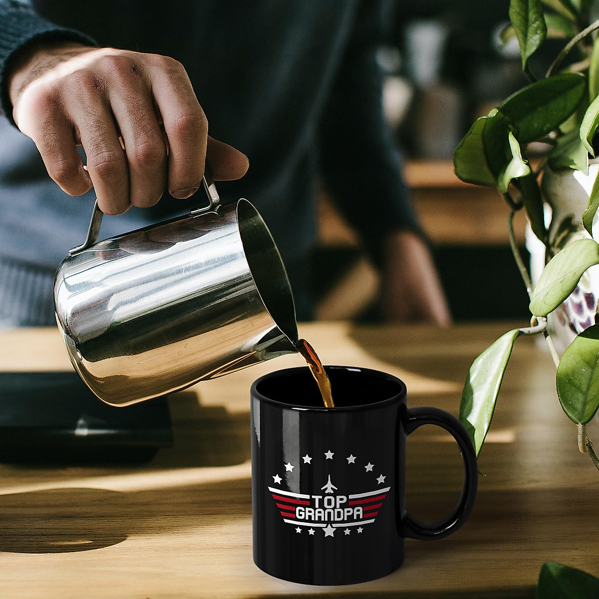 Cabtnca Grandpa Gifts, Top Grandpa Mug, Fathers Day Birthday Gifts for Grandpa, Grandpa Coffee Mug, Grandpa Gifts from Grandkids, Grandpa Christmas Gifts, 11Oz