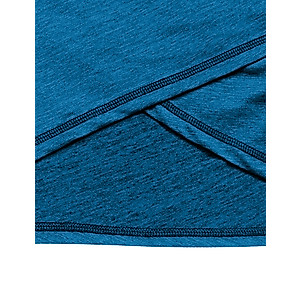 JCZHWQU Athletic Dress for Women 2021, Ladies Fall Casual Long Sleeve Round Neck Slim Fit Irregular Hem Yoga Tee Jersey Soft Breathable Fast Dry Knitted Lounging Running Golf Tennis Dress Blue M