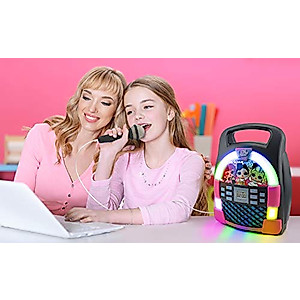 LOL Surprise! Remix OMG Bluetooth Karaoke Machine MP3 Player Portable with LED Disco Light Show, Store Hours of Music with Built in Memory, Record, Real Working Microphone, USB Port