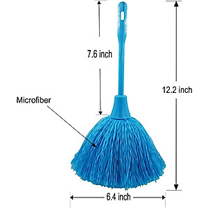 M-jump 3 Pack Microfiber Delicate Duster,Comfortable Non Slip Handle, 3 Colour Washable Dusting Brush for Blinds Kitchen Keyboard Office
