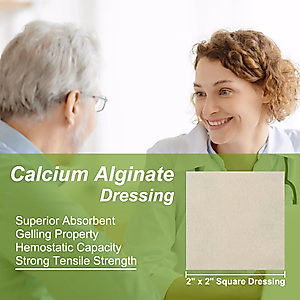 MarvellHealth Calcium Alginate Dressing & Transparent Film Dressing, Soft & Conformable