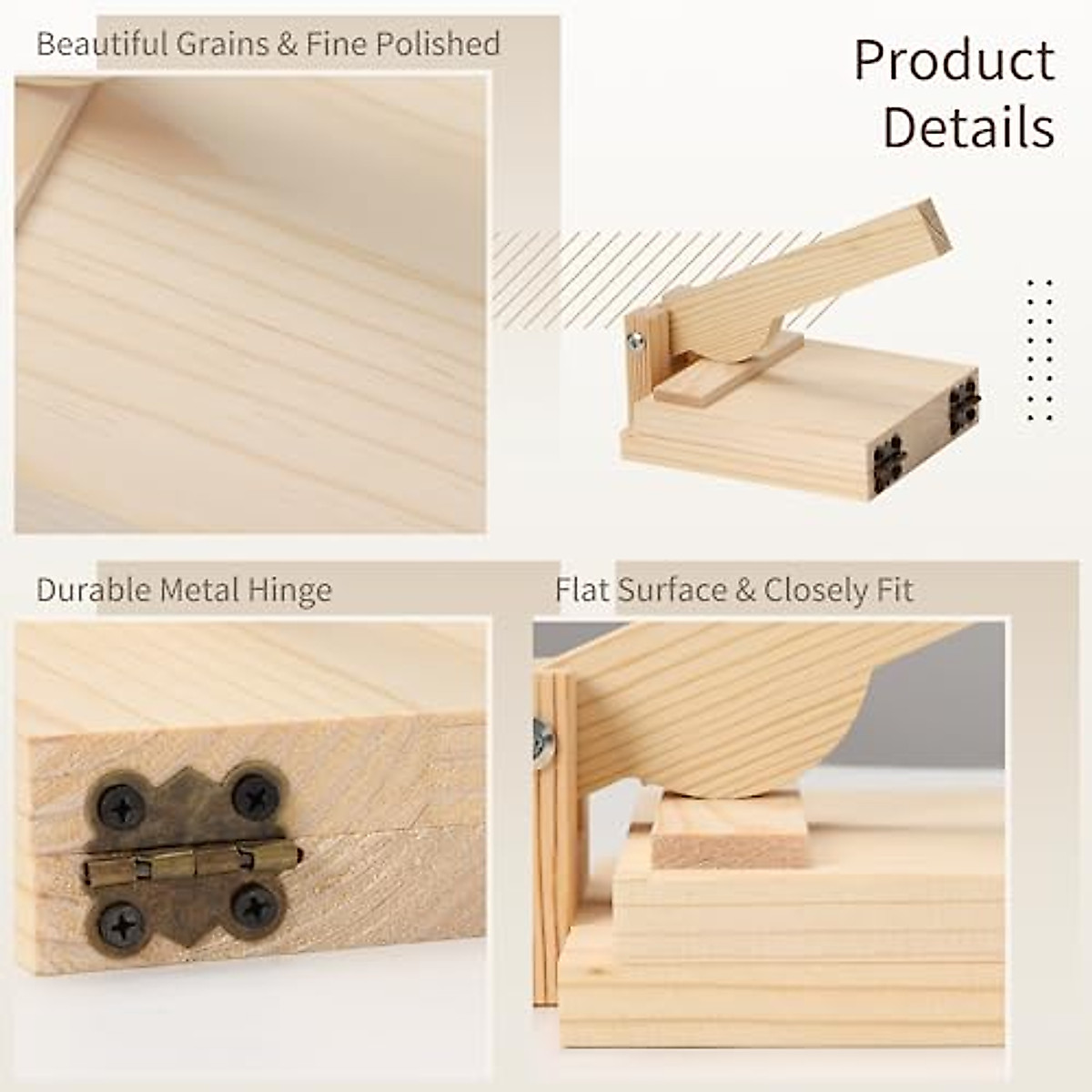 yeesport Wooden Tortilla Press Mexican Tortillera Presser Flattening Tool, Natural Wood Flour Wheat Dough Presser, Dough Spreader for Pancake Dumpling Corn Tortilla, DIY Food Dough Helper Laminate