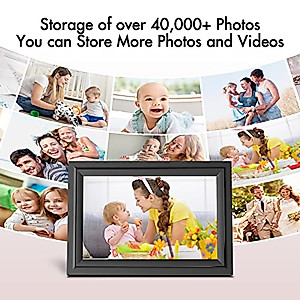 Mvgges 10.1 Inch Digital Picture Frame, Smart WiFi Digital Photo Frame, 16GB Storage, Auto-Rotate, IPS Touch Screen, Wall-mountable, Share Photos and Videos Instantly via Free App from Anywhere