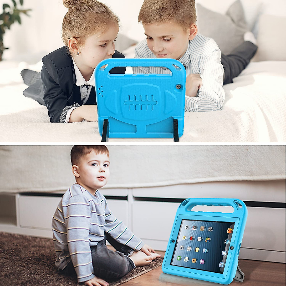 AVAWO Kids Case for iPad 2 3 4 Generation (Old Model)- Built-in Screen Protector, Shockproof Handle Stand Kids Friendly Compatible with iPad 2nd 3rd 4th Generation (Blue)