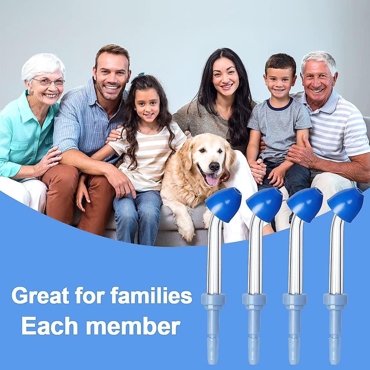 WyFun 4pcs Nose Washing Compatible with Waterpik Oral irrigator WP-100 WP-450 WP-250 WP-300 WP-660 WP-900