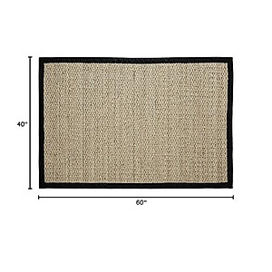Chesapeake Seagrass Area Rug with Black border (40"x60")