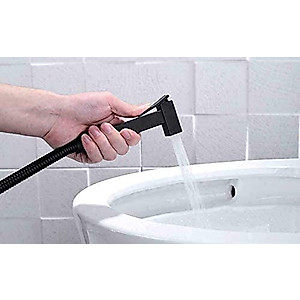 Matte Black Brass Hand Held Toilet Bidet Sprayer Head Bathroom Shower Bidet Taps Spray Toilet Cleaning Faucet Shattaf