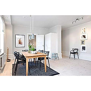 2xhome - Set of 6 Black Dining Room Chairs - Modern Contemporary Designer Designed Popular Home Office Work Indoor Outdoor Armchair Living Family Room Kitchen