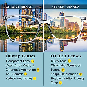Oilway Blue-Light Blocking Glasses for Women Men - 3Pack Computer Reading/Gaming/TV/Phones Glasses Anti Eyestrain & UV Glare