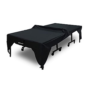 Ping Pong Table Cover - 600D Oxford Cloth Sunscreen dustproof Table Tennis Table Cover, Indoor/Outdoor Application - Black