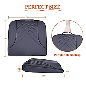 kingphenix Premium Car Seat Cushion, Memory Foam Driver Seat Cushion to Improve Driving View- Coccyx & Lower Back Pain Relief - Seat Cushion for Car, Truck, Office Chair (Black)
