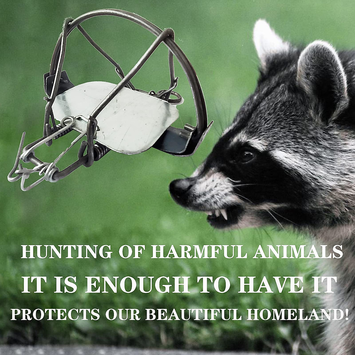 𝐚𝐧𝐢𝐦𝐚𝐥 𝐭𝐫𝐚𝐩 2 Packer Outdoor Spring Trap Easy Set Weather-Resistant Outdoor Durable Reusable Trap Solid Metal Outdoor Trap for Home & Yard & Garden… (5in - 2 Packer)