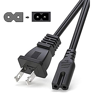 UL Listed 15ft Polarized Power Cord for Bose Wave Soundtouch Music System IV 4 III 3 Radio CD-2000 AWR1-1W CD-3000 2 Prong AC Power Cord Cable Replacement