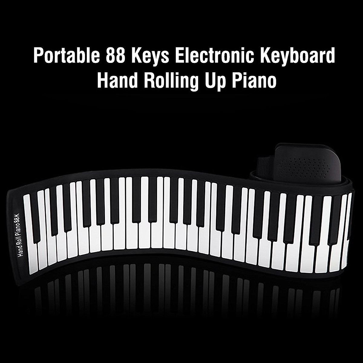 Roll Up Piano 88 Keyboard Aufrollbares Klavier Tasten,Electronic Keyboard Hand Rolling Up Piano Built in 1100mAh Li on Battery(Rolling Up Piano+Pedal+USB Cable+DC Power Cable+Storage Bag)
