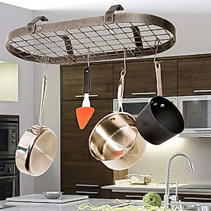 Low Ceiling Oval Hanging Pot Rack