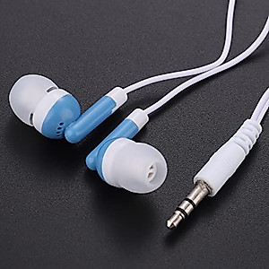 Yoley 200 Packs Classroom Earbuds Bulk Headphones for Kids School Students Children, Wholesale Class Set Durable Earphones, Individually Bagged (200 Mixed)