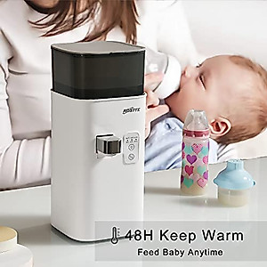 Instant Water Warmer, Fast Baby Bottle Warmer for Baby Formula, 3 Perfect Temperatures Formula Maker with Nightlight, Instantly Dispenses Warm Water at Perfect Temperature, 24H Keeping Warm