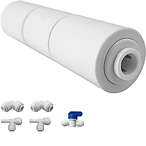 Lemoy Reverse Osmosis Flow Restrictor with Quick Connect Fitting, 50 GPD Flow Restrictor 1/4 inch Quick Connect(1 ball valve+2 Tee union+2 L connect+tube)