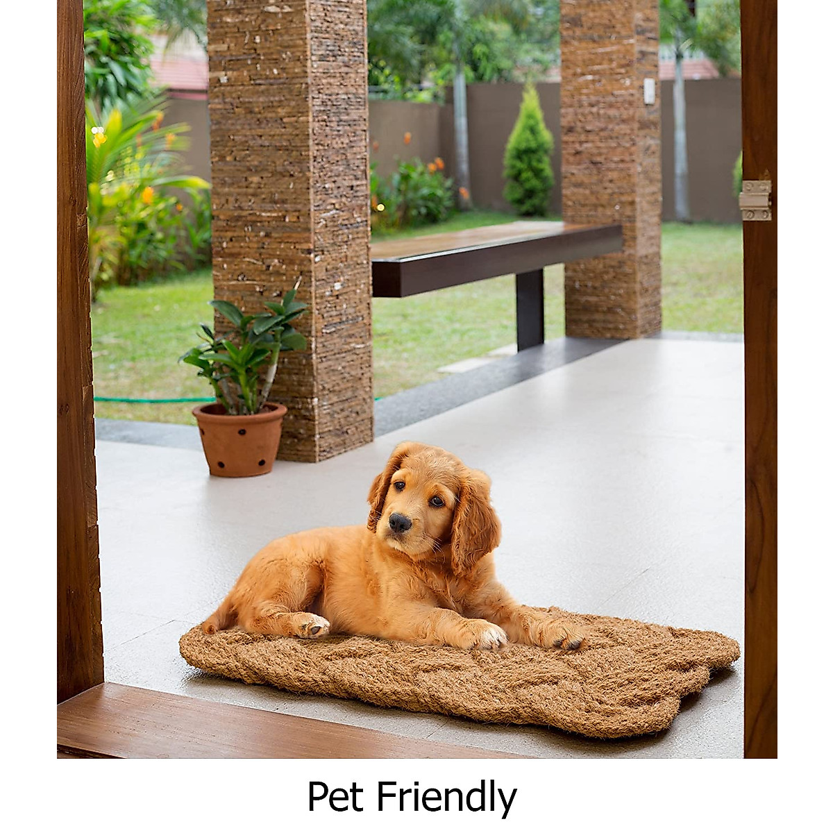 Iron Gate - Natural Jute Rope Woven Doormat 18x30 - Single Pack - 100% All Natural Fibers - Eco-Friendly - Classic Interwoven Rope Design