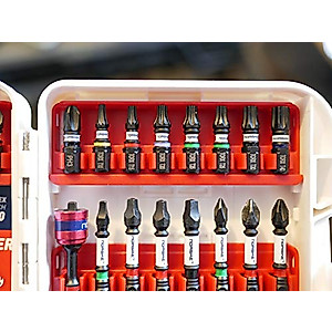 Norske Tools 40pcs Screwdriver Bit Set, Impact Torsion, PH Bits, SQ Bits, Torx Bits, Magnetic PH & SQ Float Collar, Socket Adapters, Nutsetters and Magnetic Bit Holder