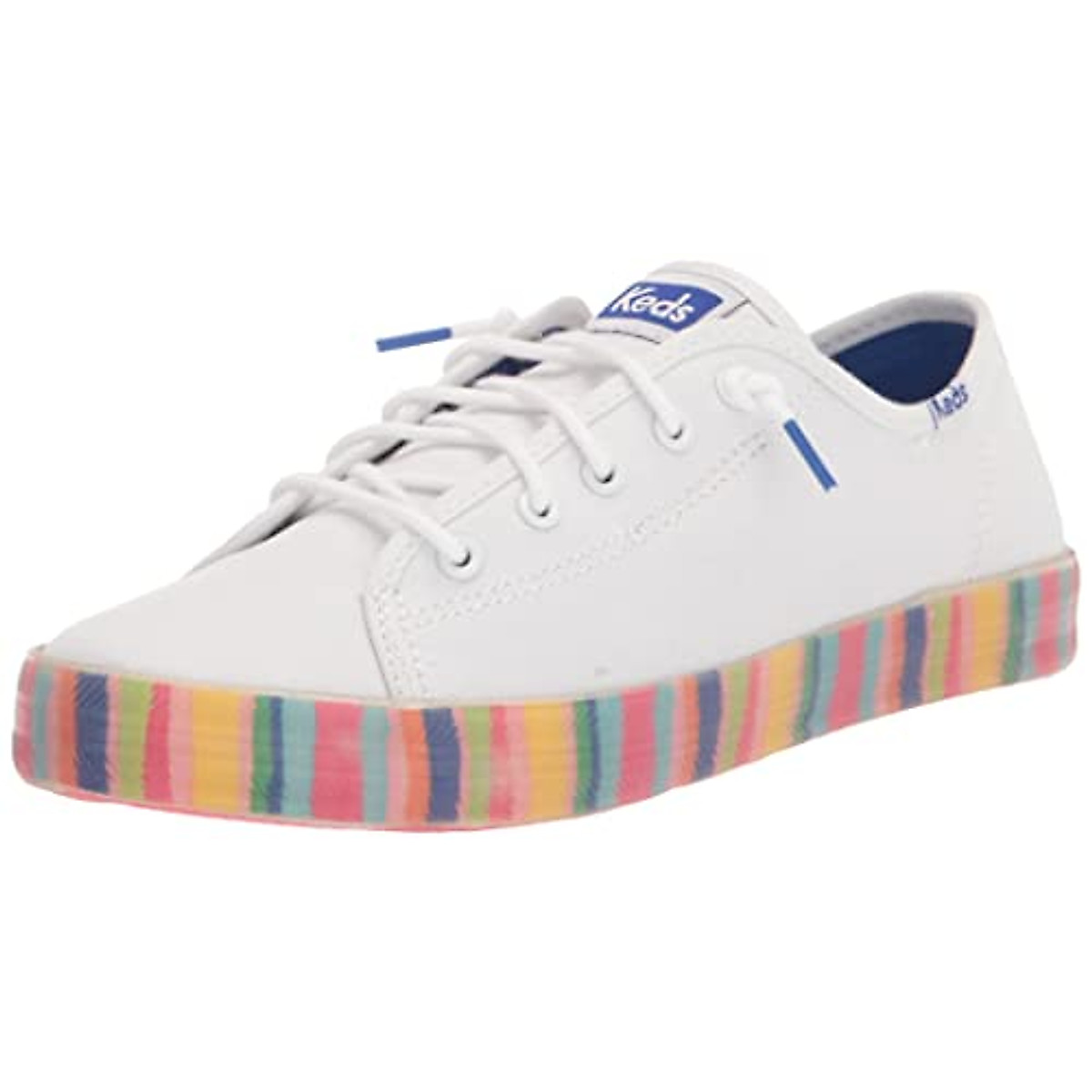 Keds Kickstart Seasonal Sneaker, White/Multi, 13 US Unisex Big Kid