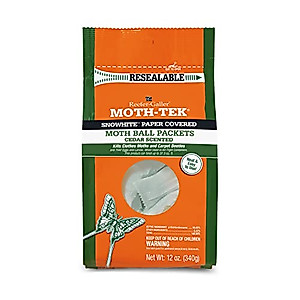 Reefer-Galler Moth-Tek Snowhite Cedar Scented Moth Ball Packets 12 oz (3)