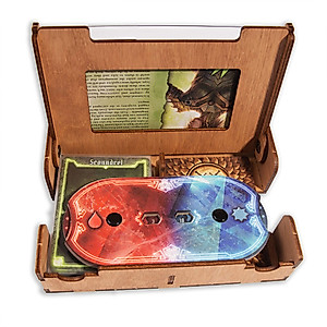 Smonex Wooden Character Box and Player Tray Compatible with Gloomhaven Board Game - Gaming Organization, Storage and Saving Game Results with Player Board – 4 pcs