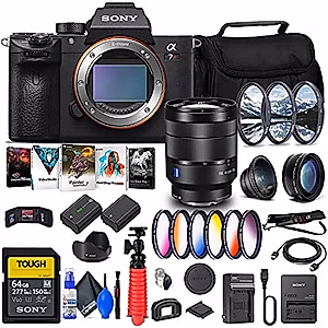 Sony Alpha a7R IVA Mirrorless Digital Camera (Body Only) (ILCE7RM4A/B) + Sony FE 24-70mm f/4 Lens + 64GB Memory Card + Corel Photo Software + Case + NP-FZ100 Compatible Battery + More (Renewed)