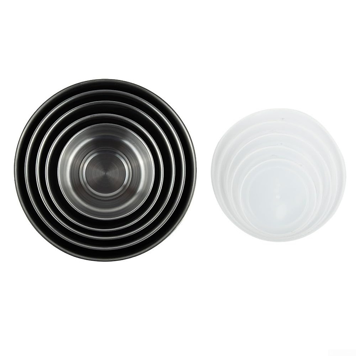 Cloudpower 5 Pcs Stainless Steel Food Storage Containers With Plastic Lids, Leakproof Stainless Steel Lunch Box Containers, Deep Size Bowls