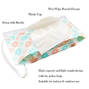 ULVBABI Baby Wet Wipe Pouch Container, Reusable & Refillable Portable Wipes Dispenser, Eco Friendly and Lightweight Baby Travel Wet Wipe Holder, Keeps Wet Wipes Moist (6 Pack)