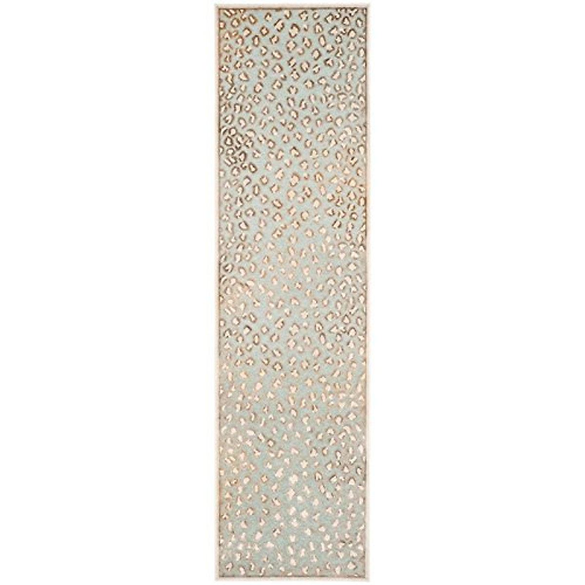 SAFAVIEH Paradise Collection 2'7" x 4' Stone / Aqua PAR84 Animal Print Viscose Accent Rug