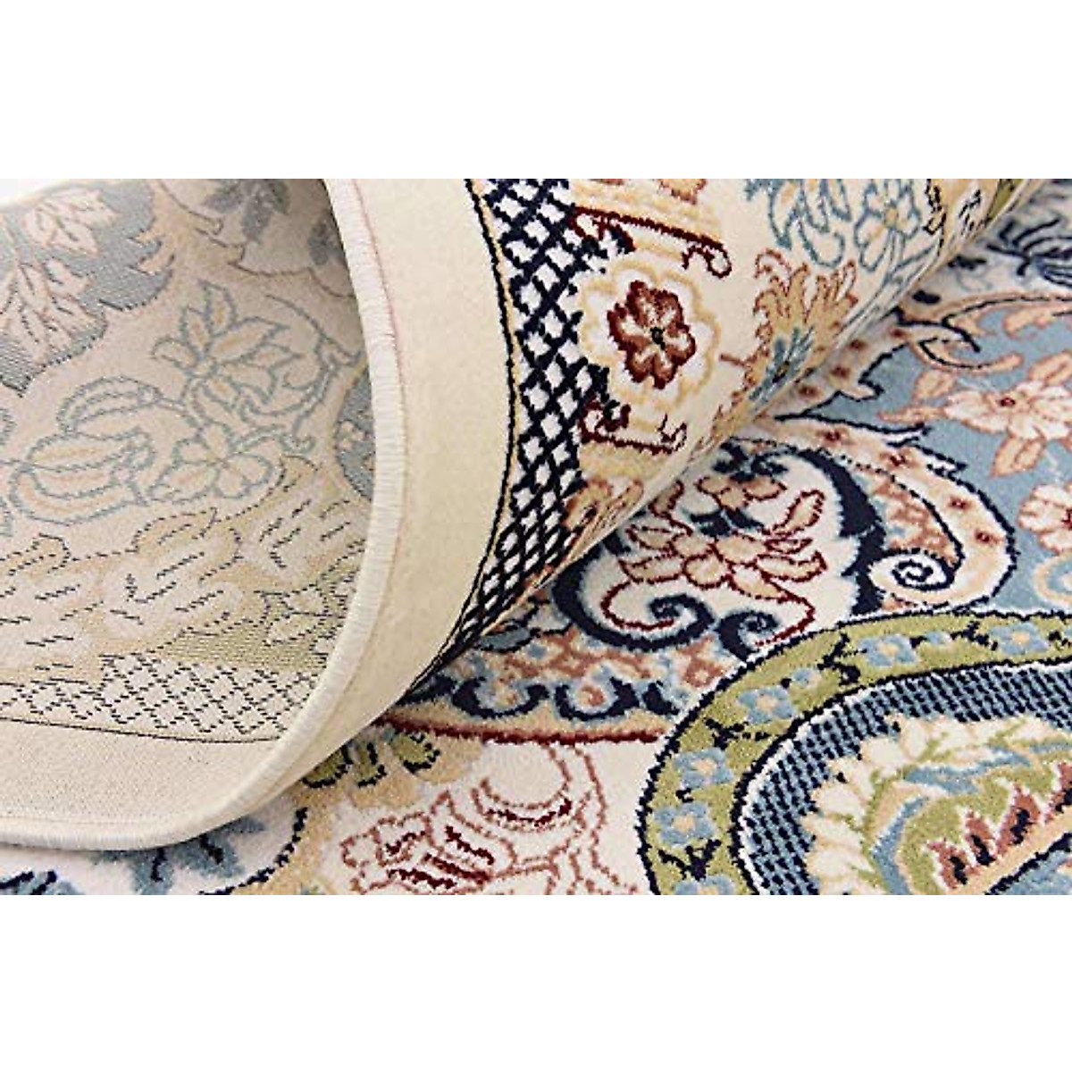 Unique Loom Narenj Collection Classic Traditional Medallion Textured Design Area Rug, 8 x 10 ft, Ivory/Tan