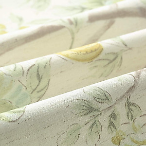 VOGOL Floral Printed Curtain Valance, Fresh Blossoms Small Curtains for Living Room, Rod Pocket Modern Window Valances for Dining Room, One Panel, 52x18, Green