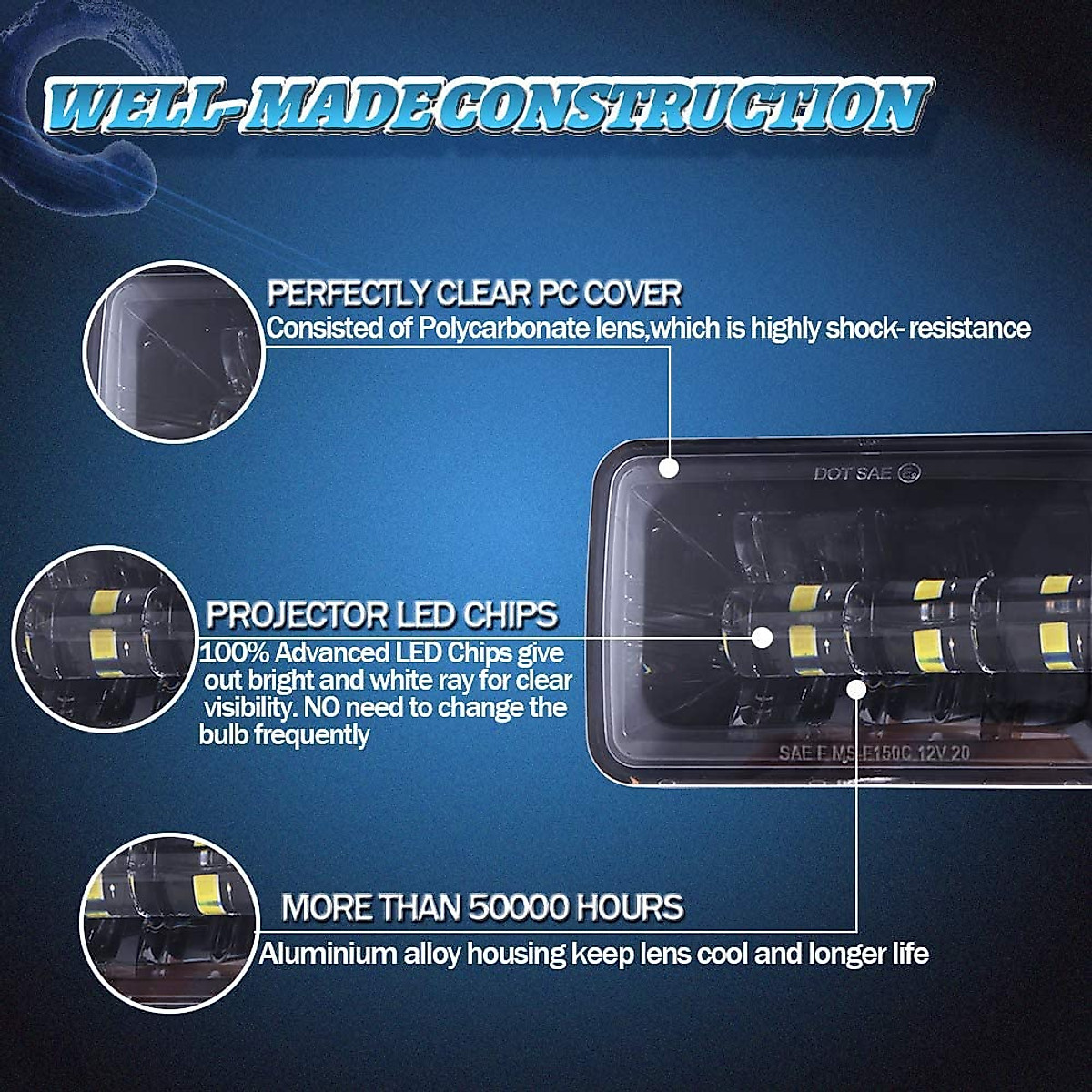 BICYACO Upgrade LED Fog Lights for 2015-2020 Ford F150, 4 Inch LED Fog Light Assembly Kit,36W Waterproof LED Bumper Lamps Set-1 Pair