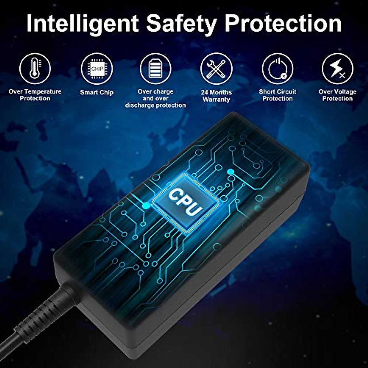 90W 65W Blue Tip HP AC Adapter Laptop Charger for hp 90w ac Adapter，hp Envy Charger Cord, hp Envy touchsmart 17 Charger, hp Travel Adapter 90w,hp 90w Smart ac Adapter,90w hp Spectre Power Cord